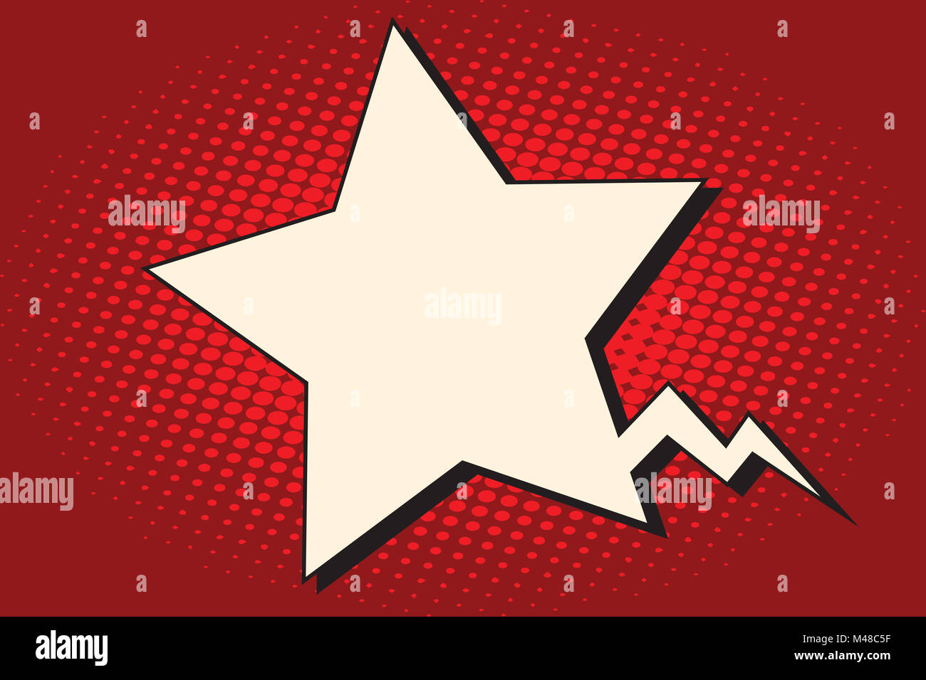 Comic bubble star silhouette Stock Photo - Alamy