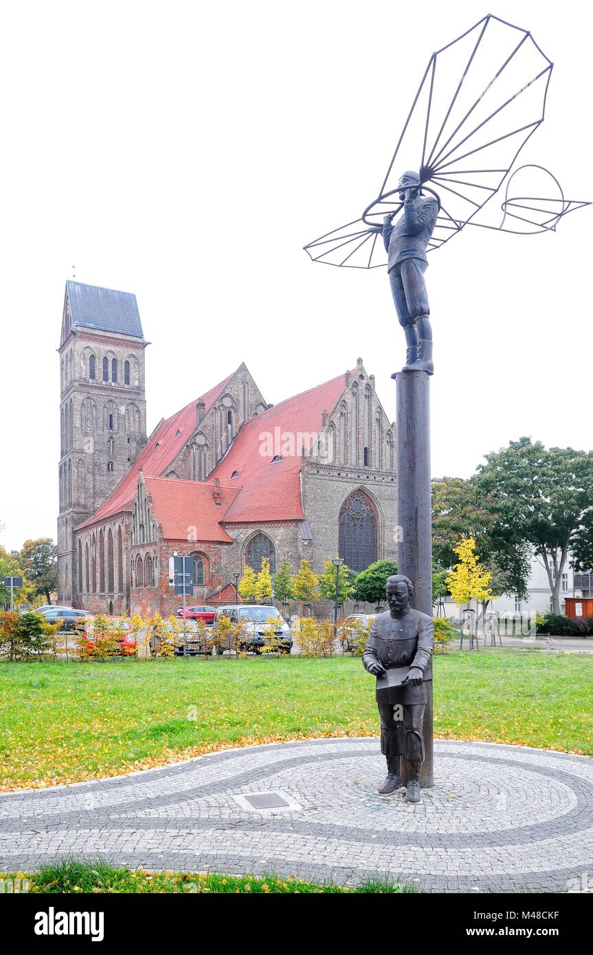 Monument to the brothers Lilienthal Anklam Germany Stock Photo - Alamy