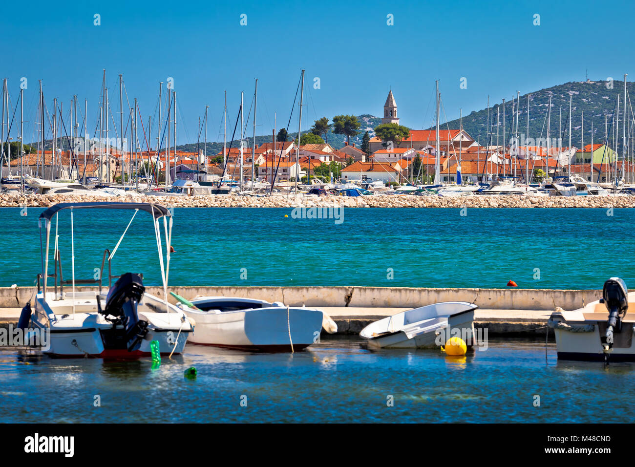Town of Biograd Na Moru coastline view Stock Photo - Alamy