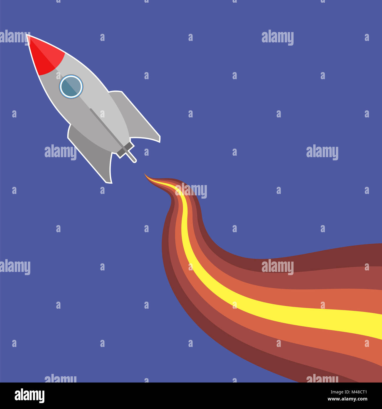 Space Rocket Flying Stock Photo - Alamy