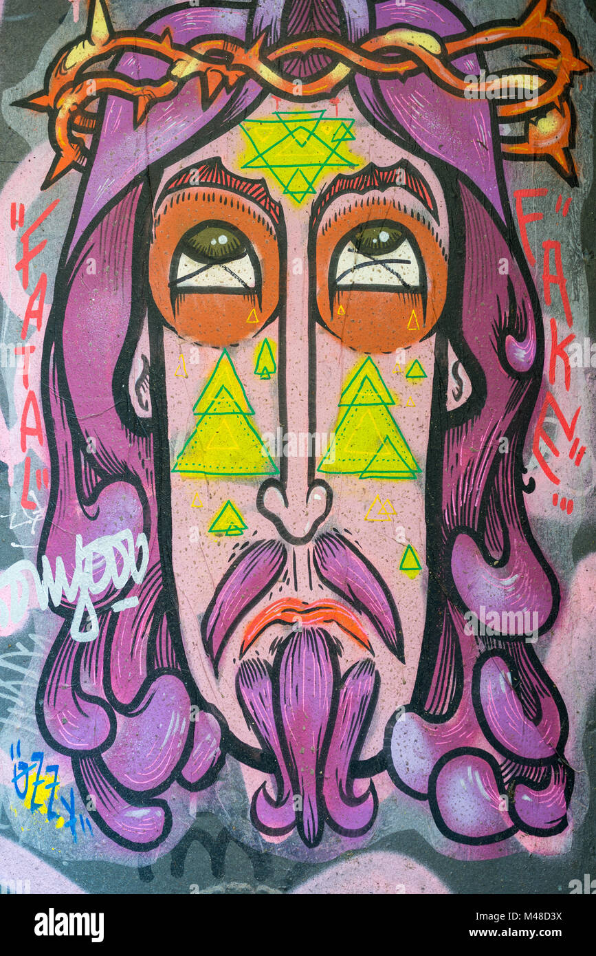 Graffiti on roller shutter hi-res stock photography and images - Alamy