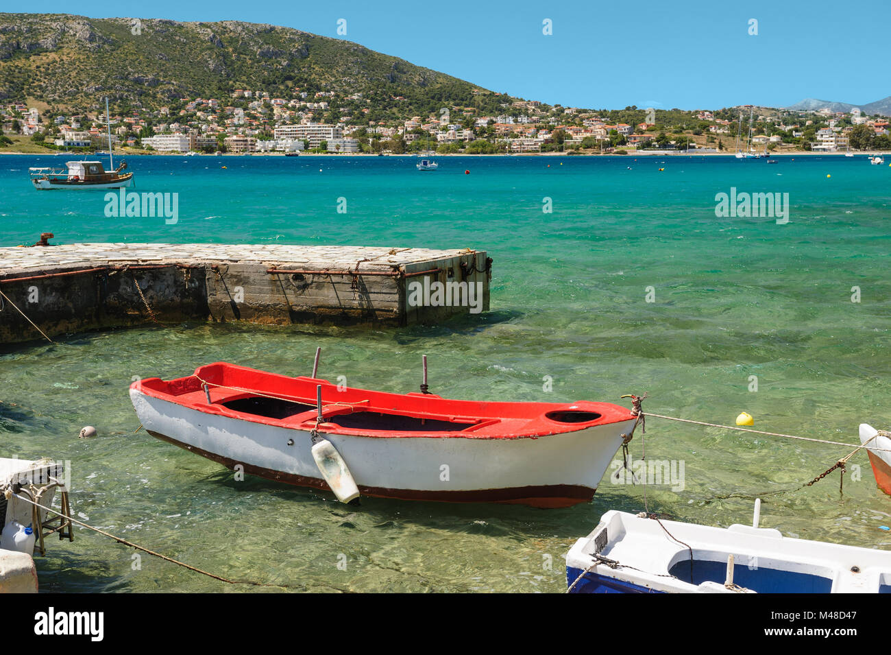 Porto Rafti harbor view, Greece Stock Photo - Alamy
