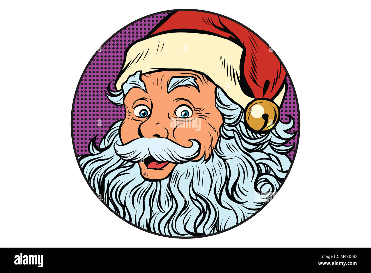 Santa Claus portrait in the round Stock Photo - Alamy