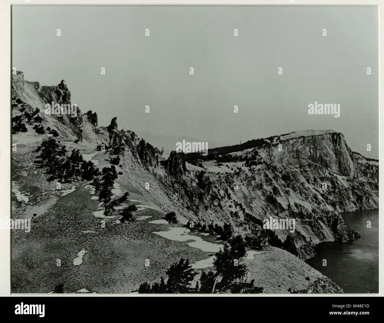 Watchman Overlook and Llao Rock from the Watchman. Photographed by J.S ...