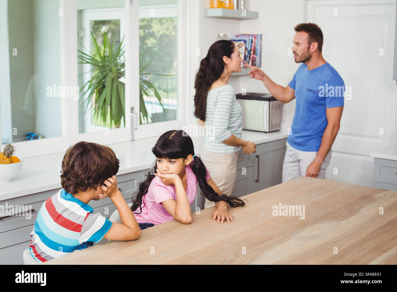 Family father argument table hi-res stock photography and images - Alamy
