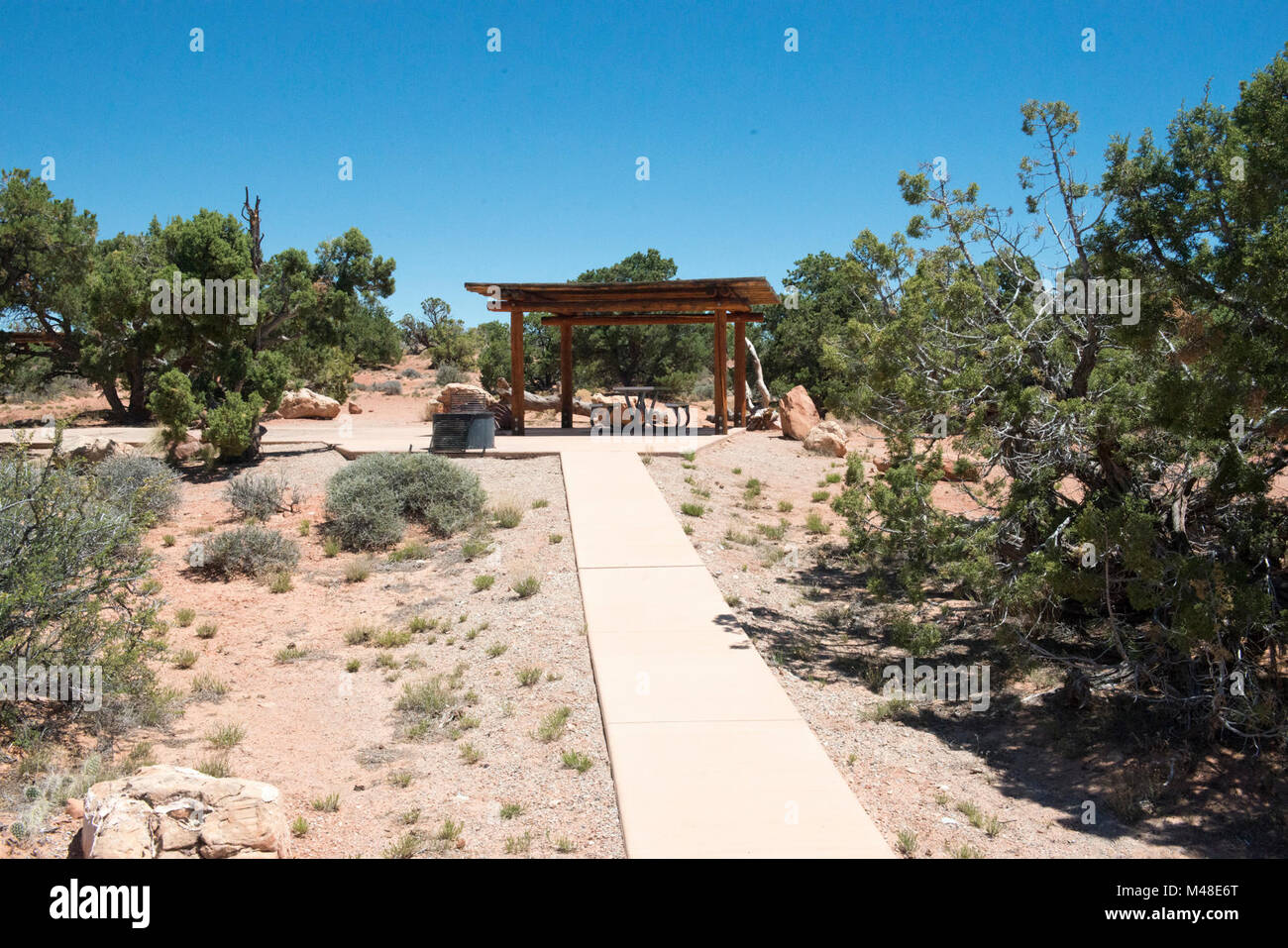 The accessible campsite at Island in the Sky Campground has paved paths ...