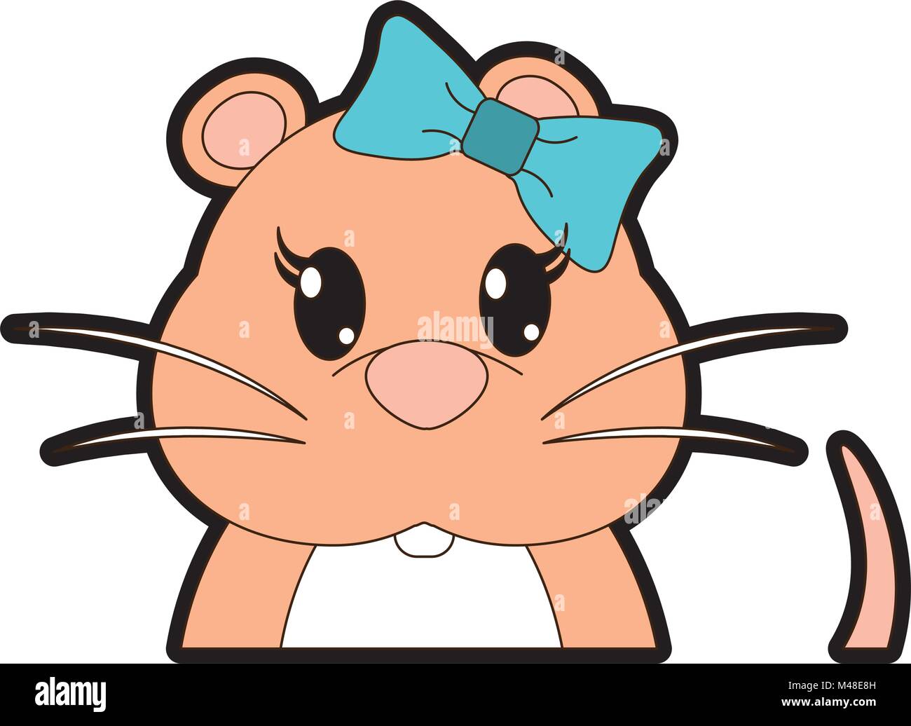 full color adorable female mouse cute animal Stock Vector Image & Art ...