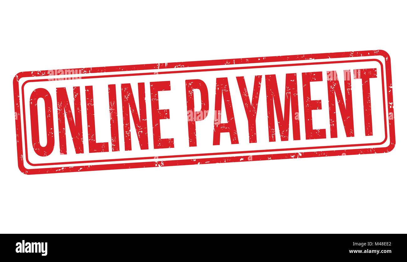 Online payment grunge rubber stamp on white background, vector ...