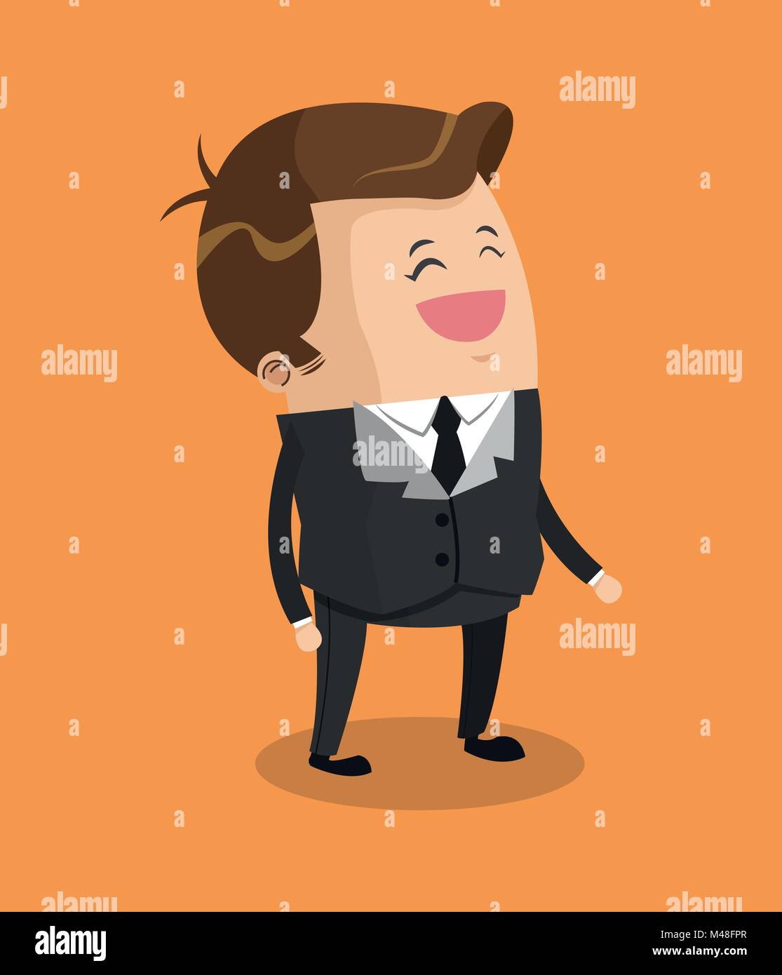 Businessman smiling cartoon Stock Vector Image & Art - Alamy