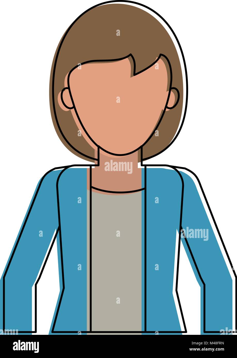 Woman faceless profile Stock Vector Image & Art - Alamy
