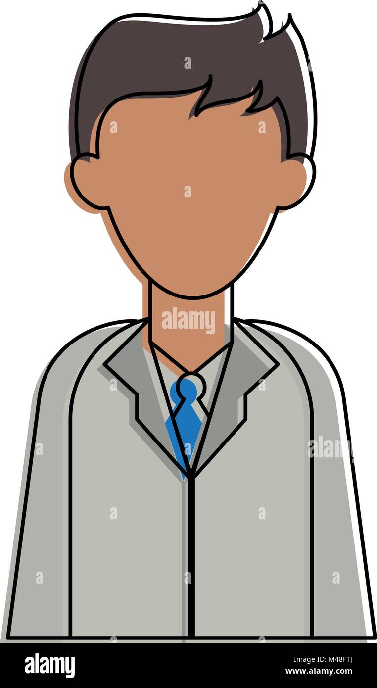 Doctor with gown faceless avatar Stock Vector Image & Art - Alamy