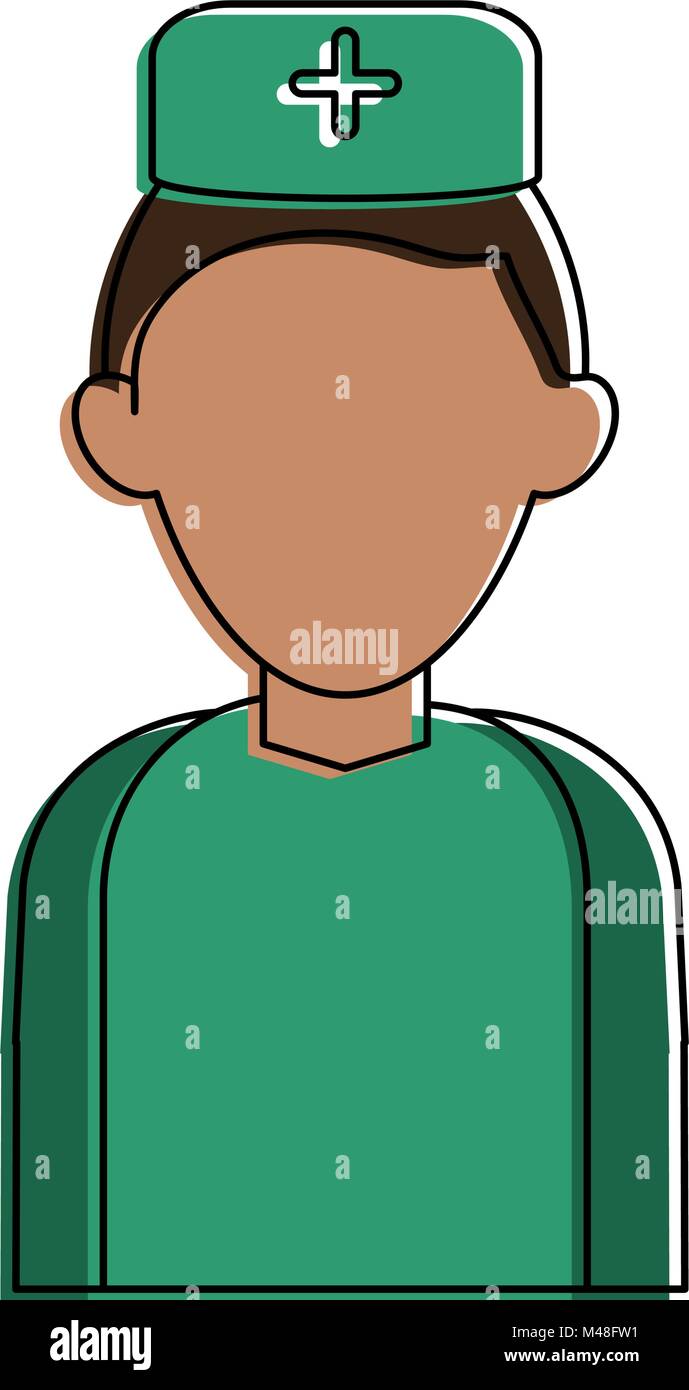 Doctor with gown faceless avatar Stock Vector Image & Art - Alamy