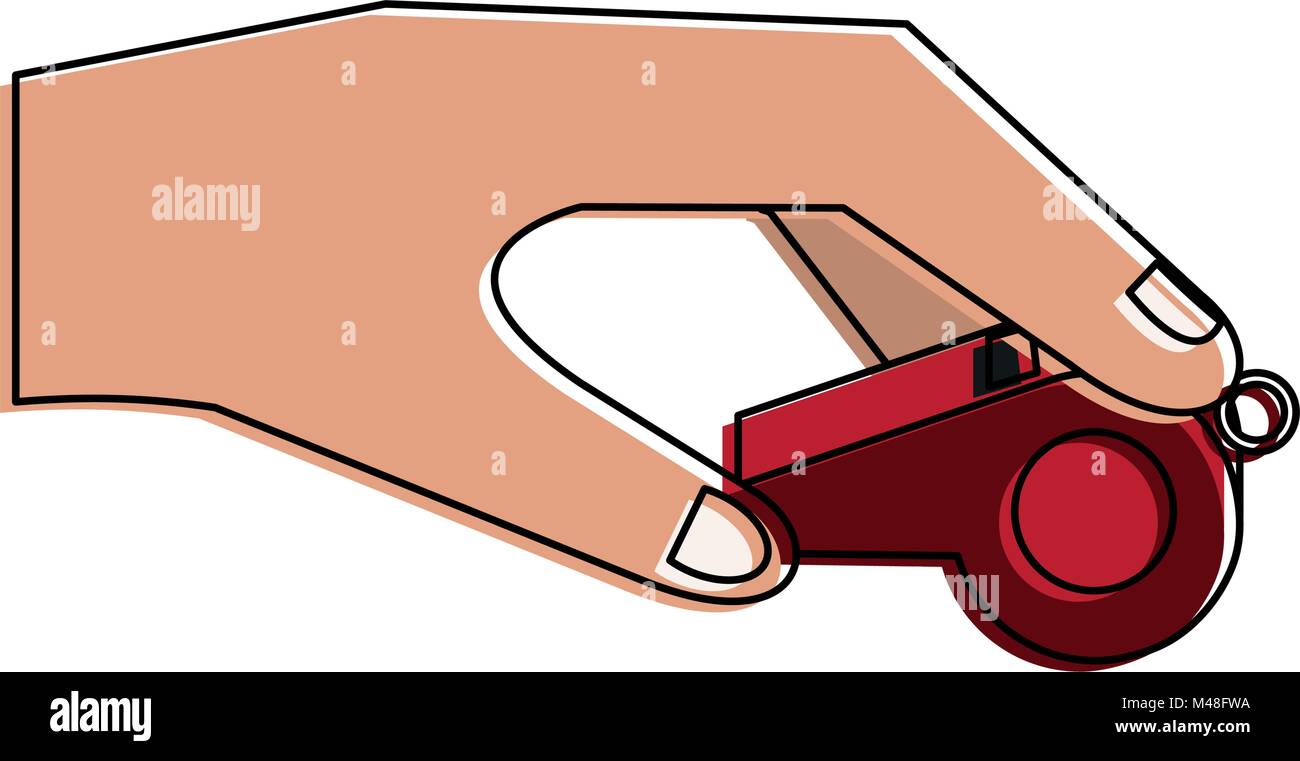 Hand holding whistle Stock Vector Image & Art - Alamy