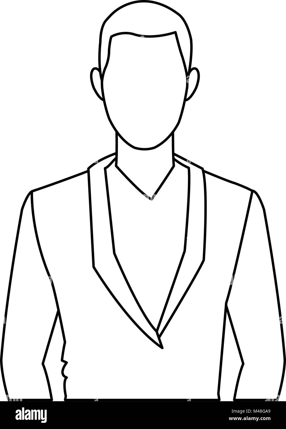 Businessman faceless profile Black and White Stock Photos & Images - Alamy