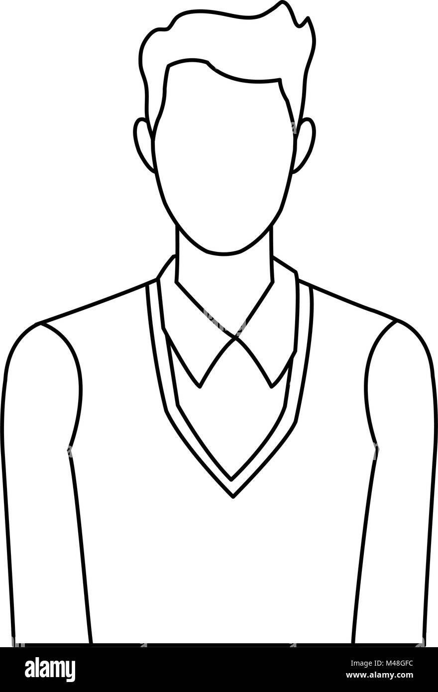 Businessman faceless profile Stock Vector Image & Art - Alamy