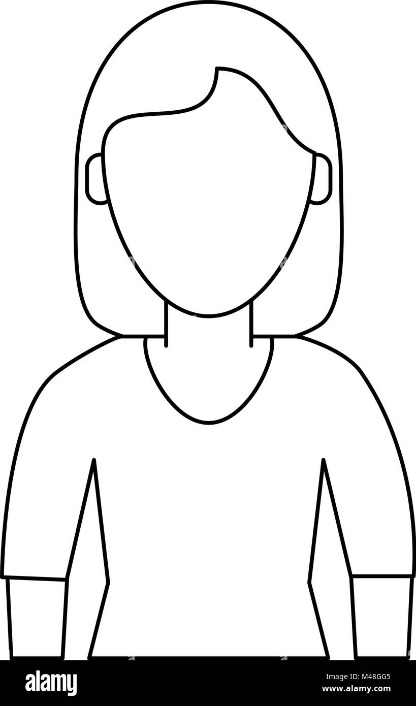 Woman faceless profile Stock Vector Image & Art - Alamy