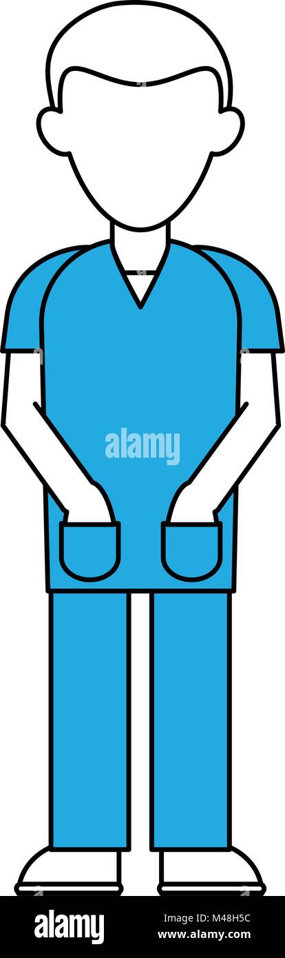 Doctor with gown faceless avatar Stock Vector Image & Art - Alamy