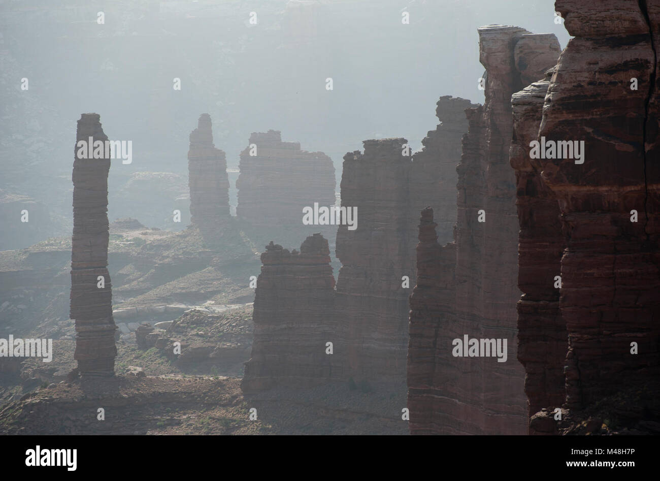 Dusty Morning in Monument Basin Stock Photo - Alamy