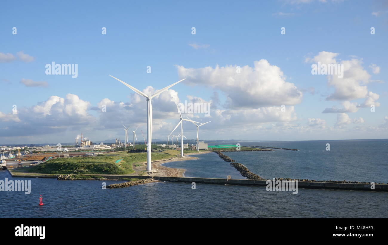 Ship wave wind turbine hi-res stock photography and images - Alamy
