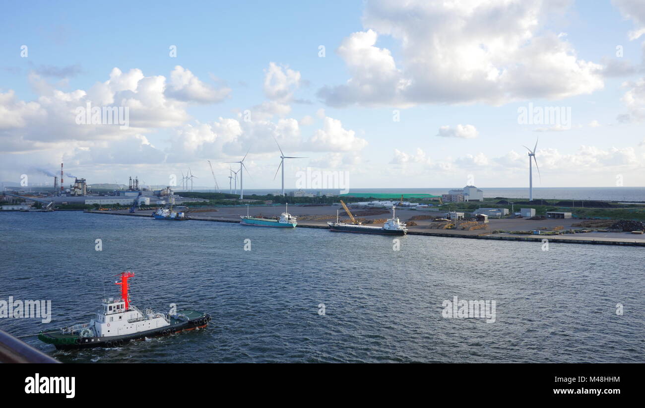 wide shot of the wind mill or turbines for clean recycle energy wide ...