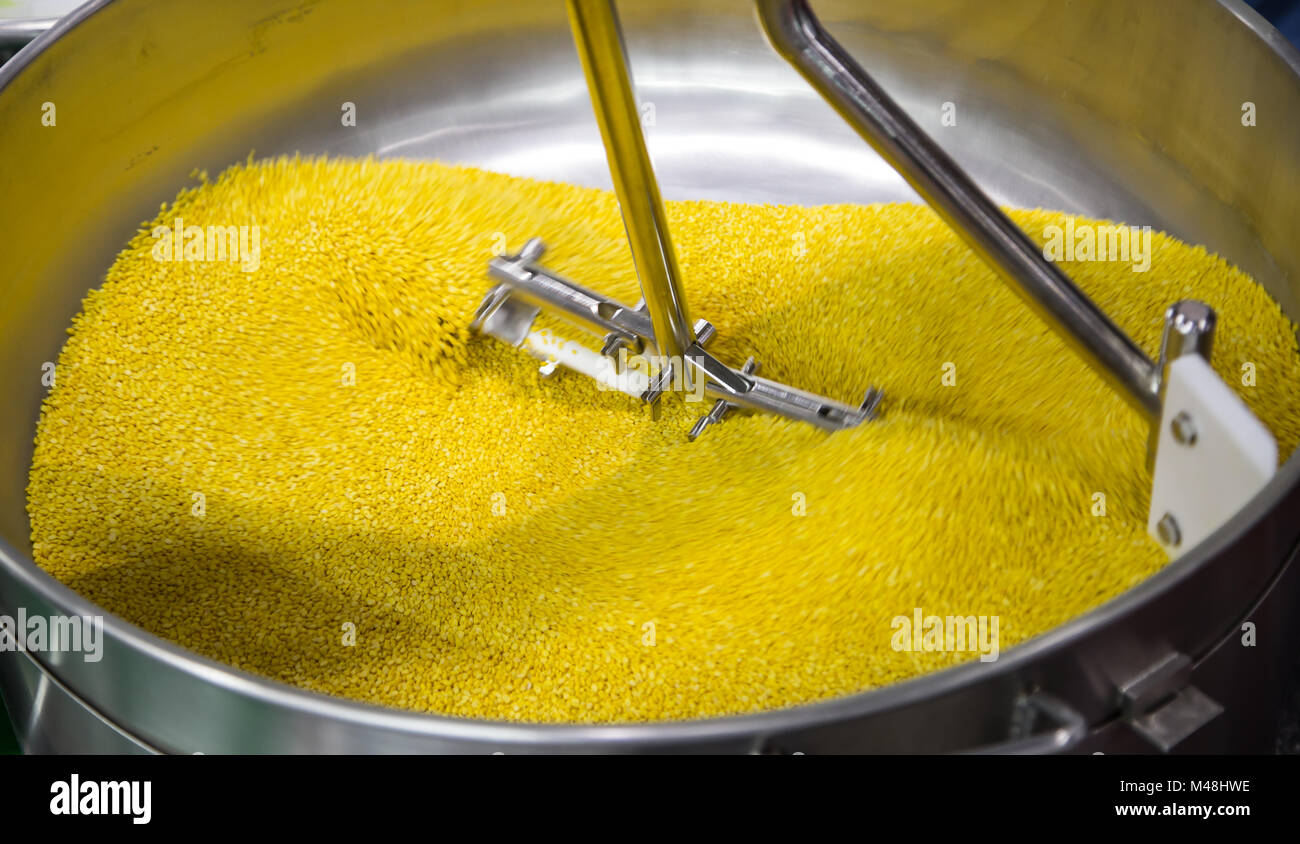 Blender machine large barrel mixing food ingredient Stock Photo - Alamy