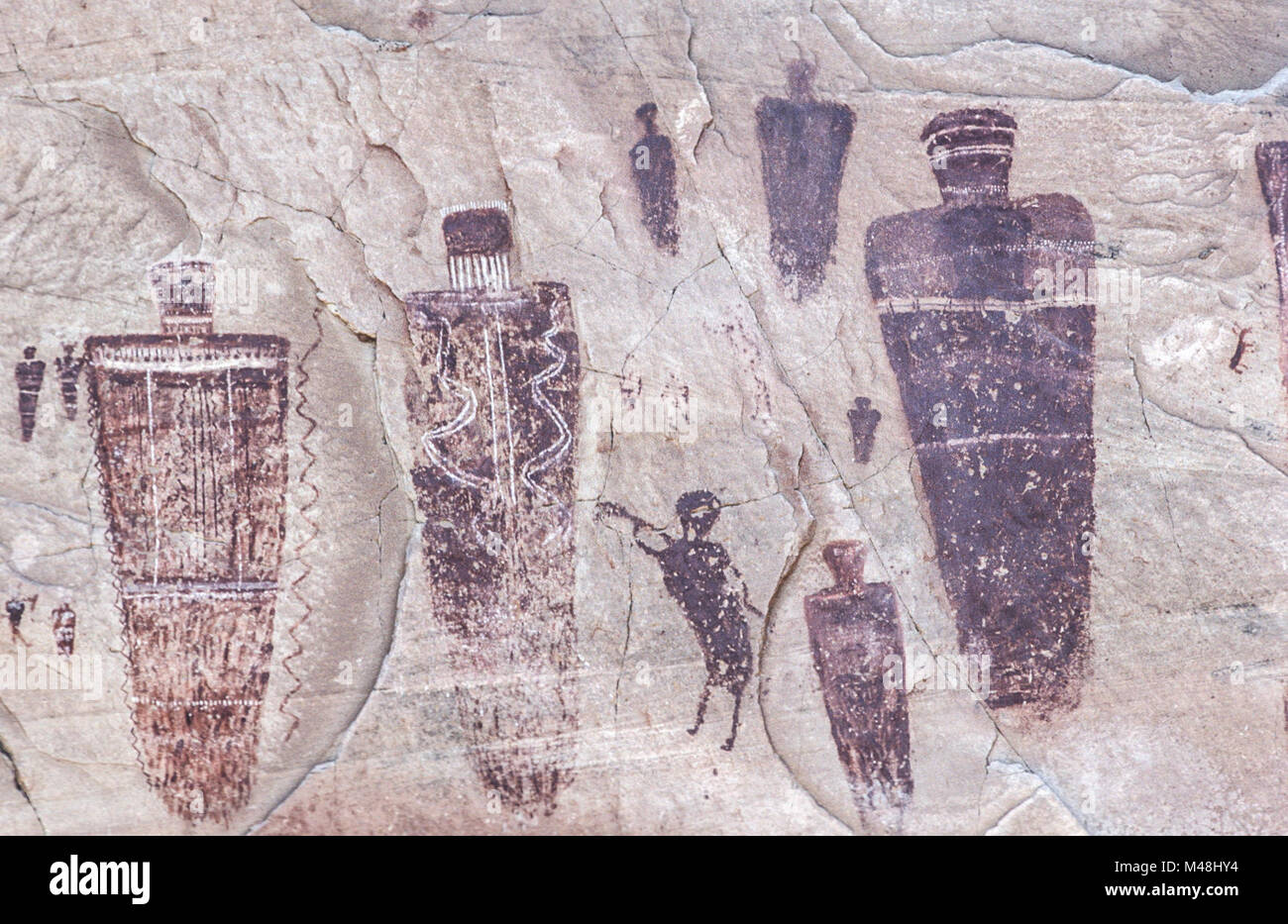 Rock paintings at the Great Gallery in Horseshoe Canyon Great Gallery ...