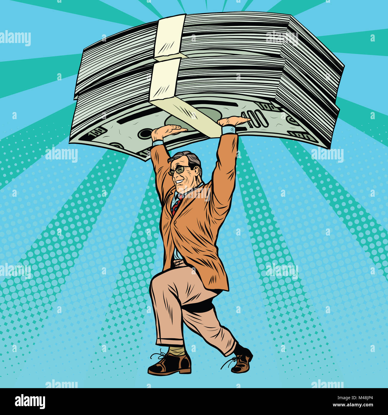 financial success, businessman and money Stock Photo - Alamy