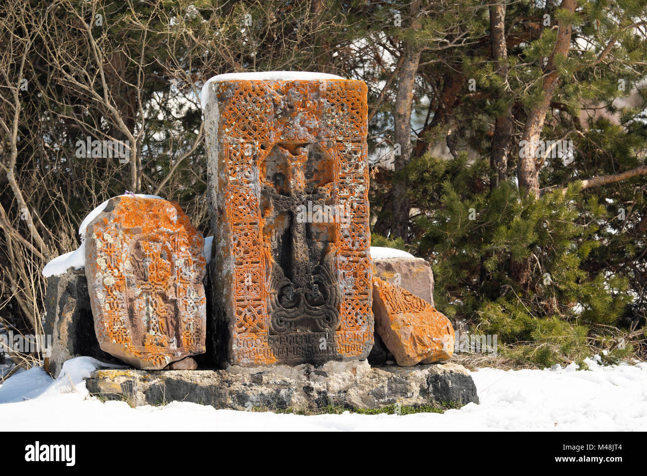 Khachkar, the sacred cross-stone Stock Photo - Alamy