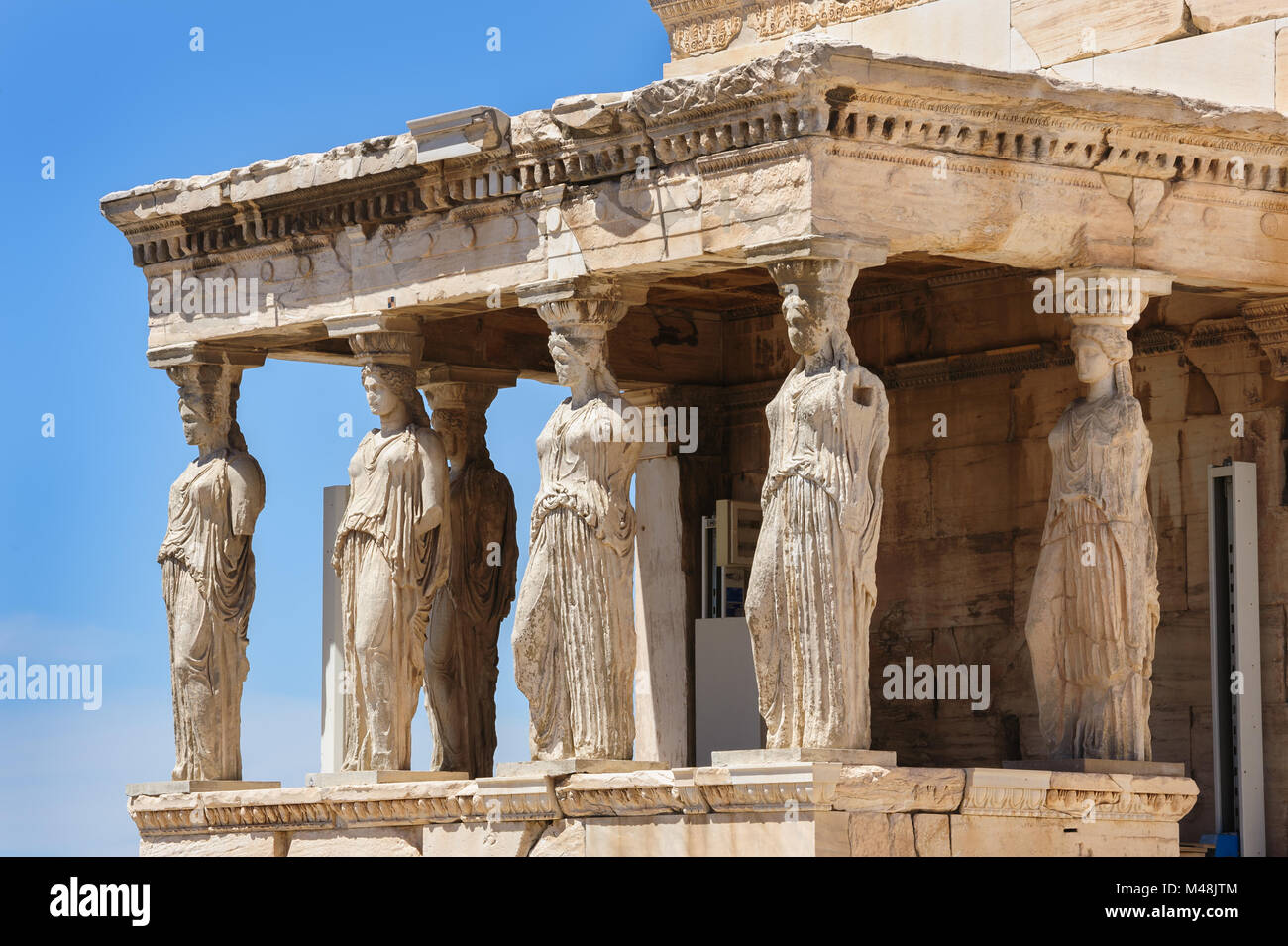 Caryatids at Porch of the Erechtheion, Acropolis Stock Photo - Alamy
