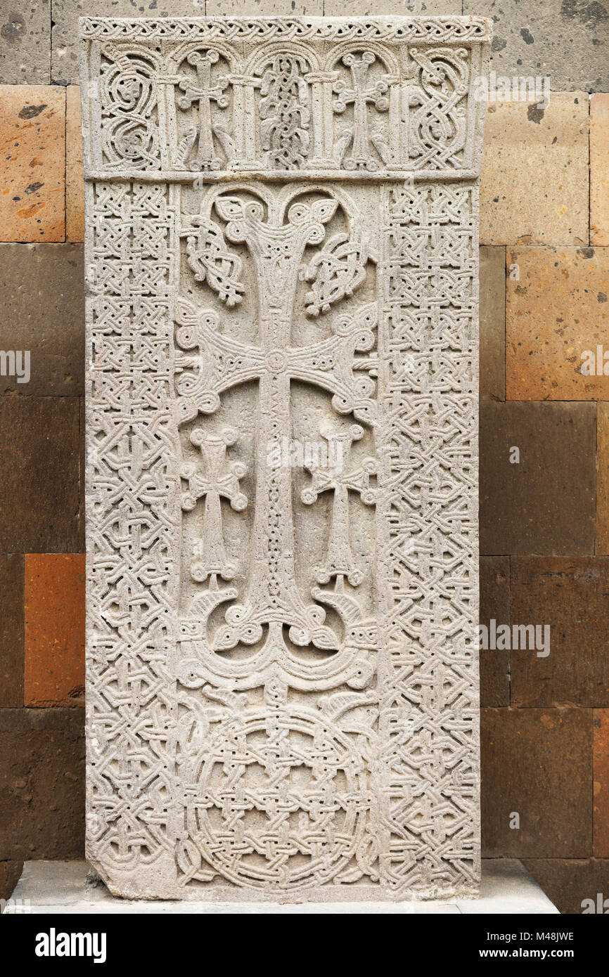 Khachkar, the sacred cross-stone Stock Photo - Alamy