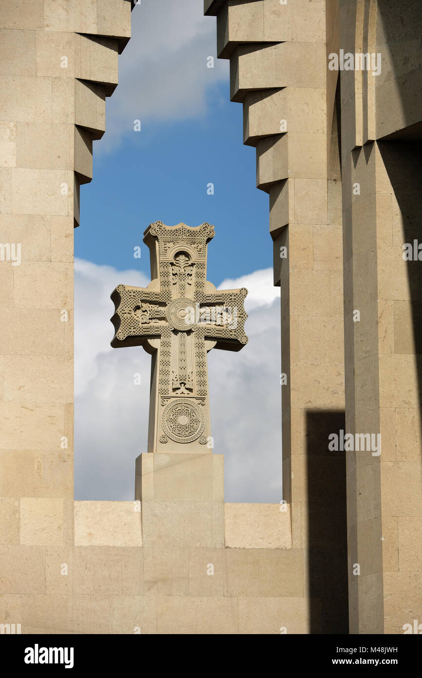 Christian cross against blue sky Stock Photo - Alamy
