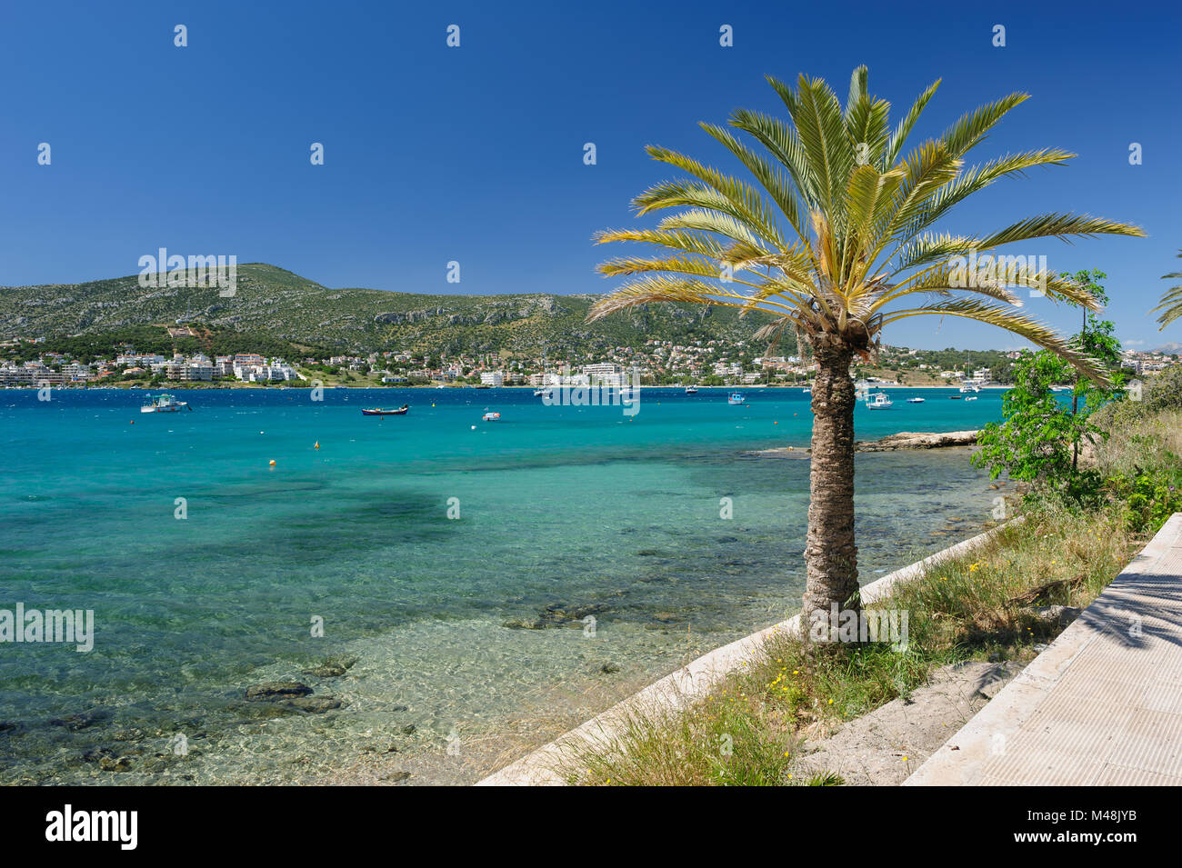 Porto Rafti harbor view, Greece Stock Photo - Alamy
