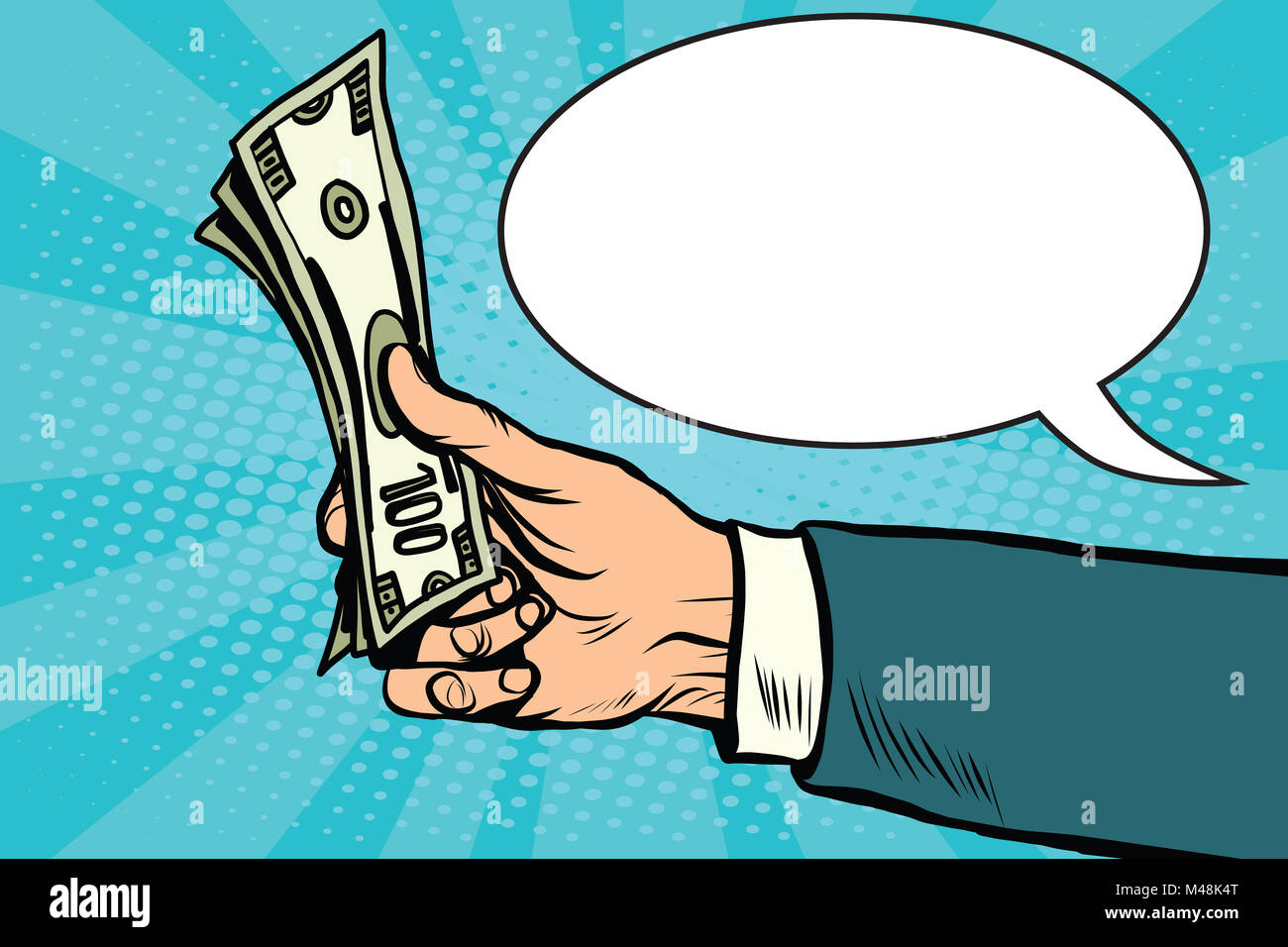 Cash dollars money Finance retro vector Stock Photo - Alamy