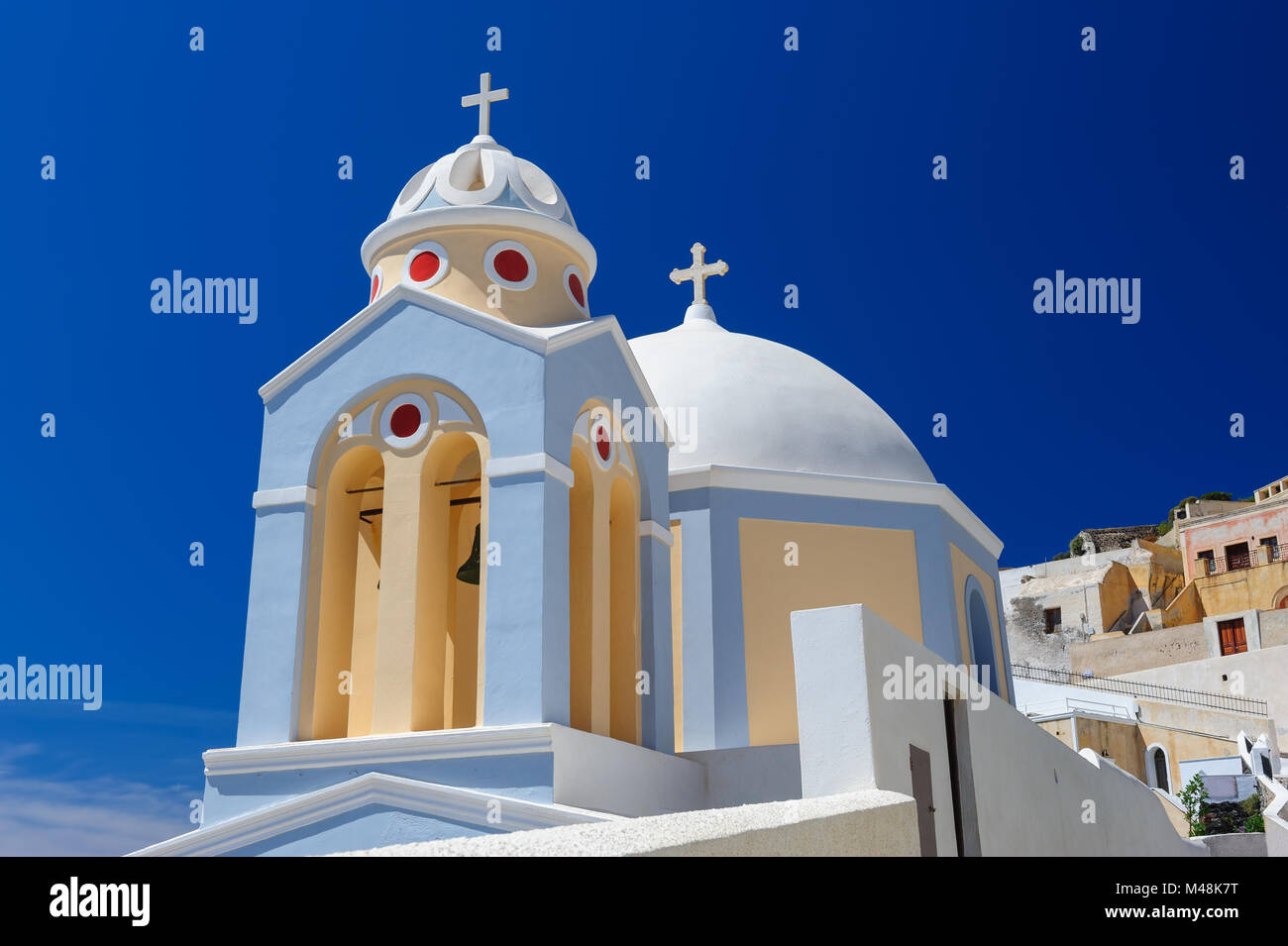 Church in Fira, Santorini Stock Photo - Alamy