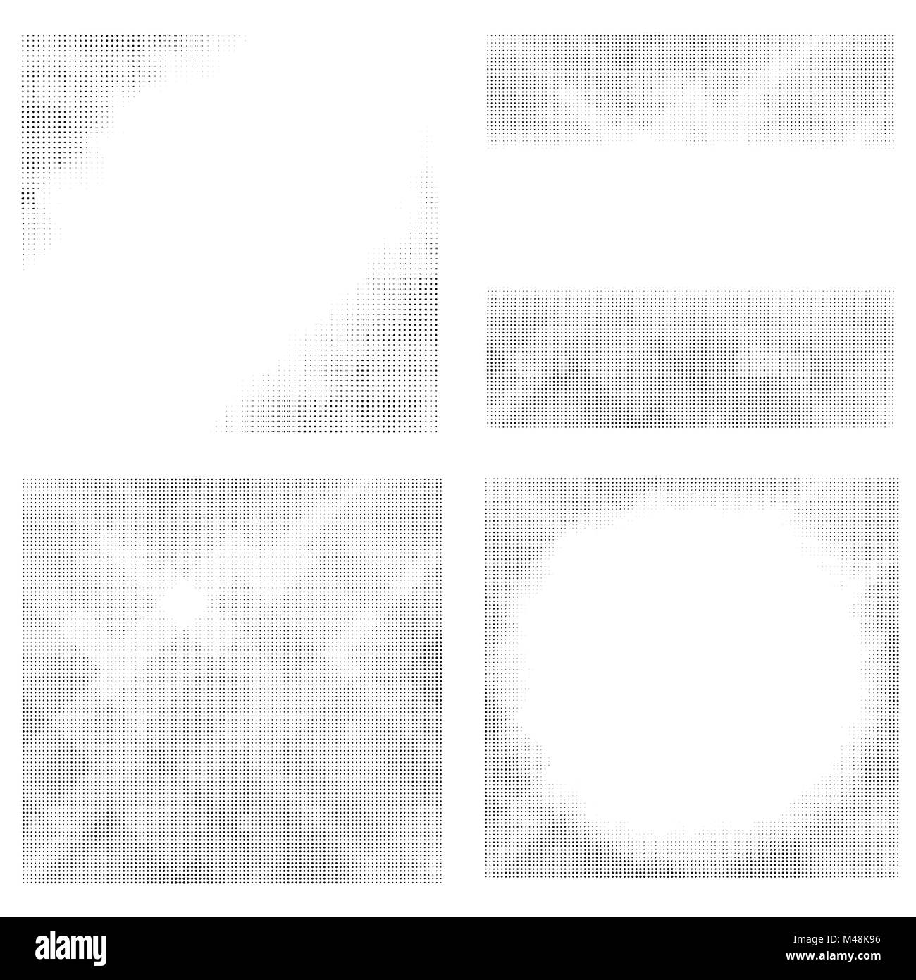 Halftone Patterns. Collection Dotted Background Stock Photo - Alamy