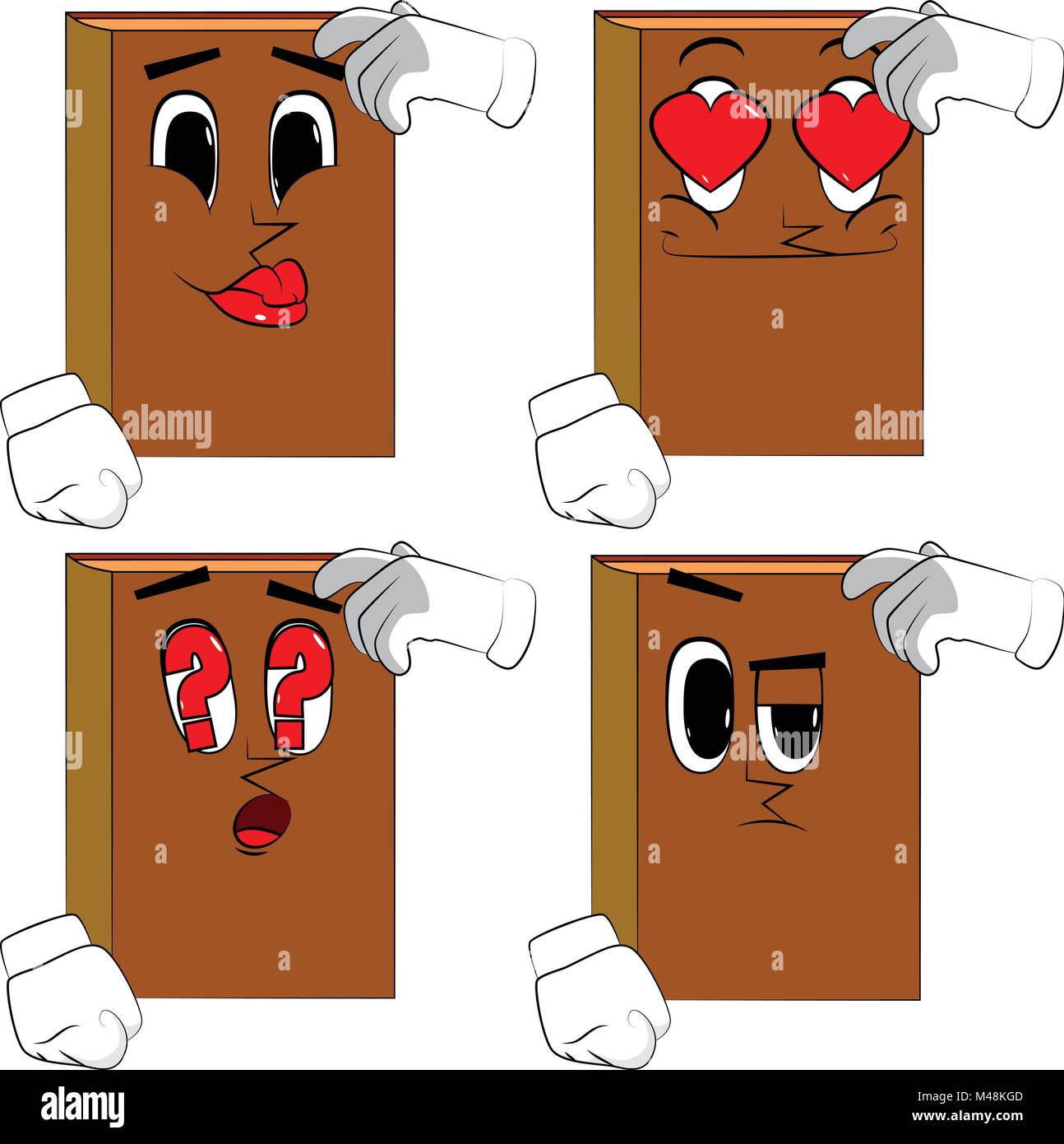 Cartoon character question mark book hi-res stock photography and ...