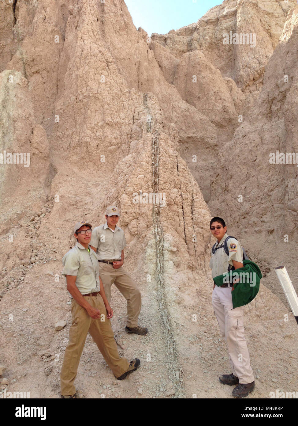 Interns At Clastic Dike. Trevor Bear Nose, Jayden Dull Knife, and Earl ...