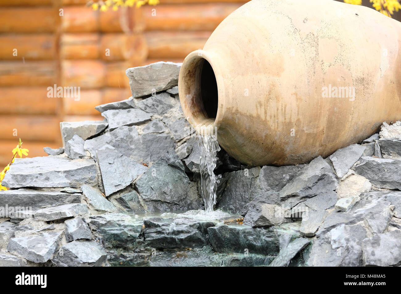 Courtyard waterfall hi-res stock photography and images - Alamy