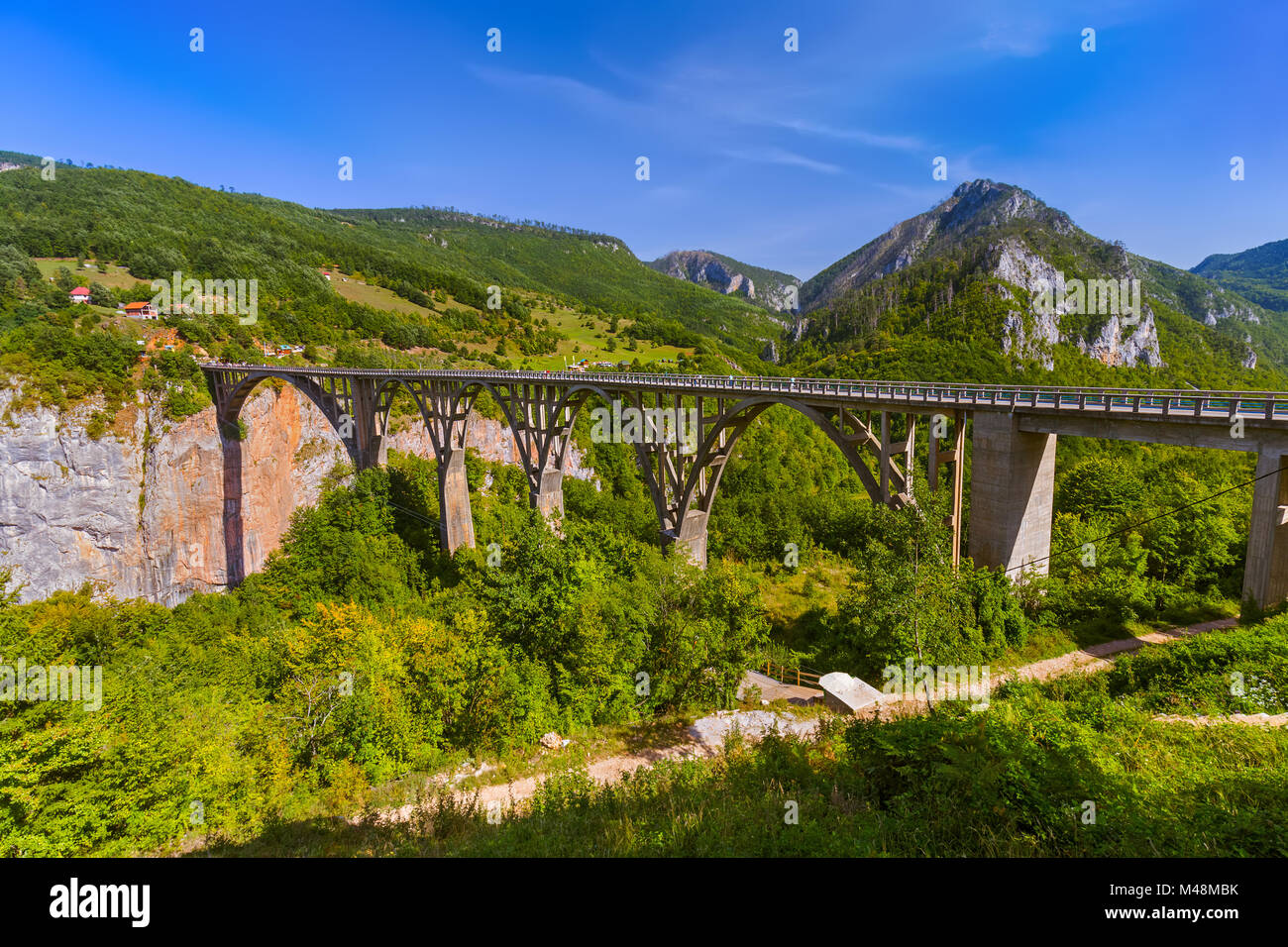 Bridge Durdevica in River Tara canyon - Montenegro Stock Photo - Alamy