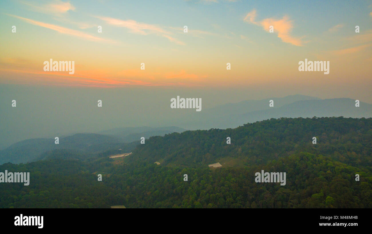 Mon Jam is a landmark on the high mountain in Chiang Mia province. At ...