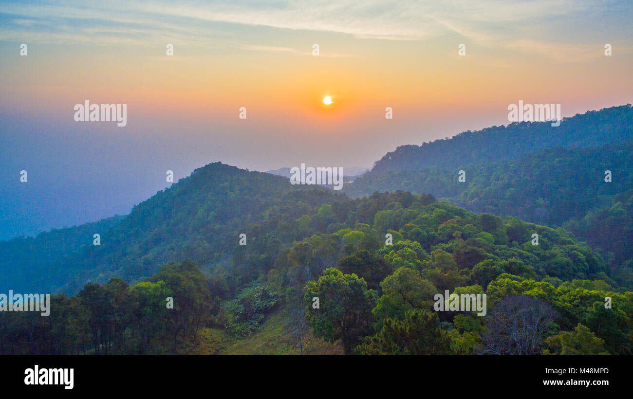 Mon Jam is a landmark on the high mountain in Chiang Mia province. At ...