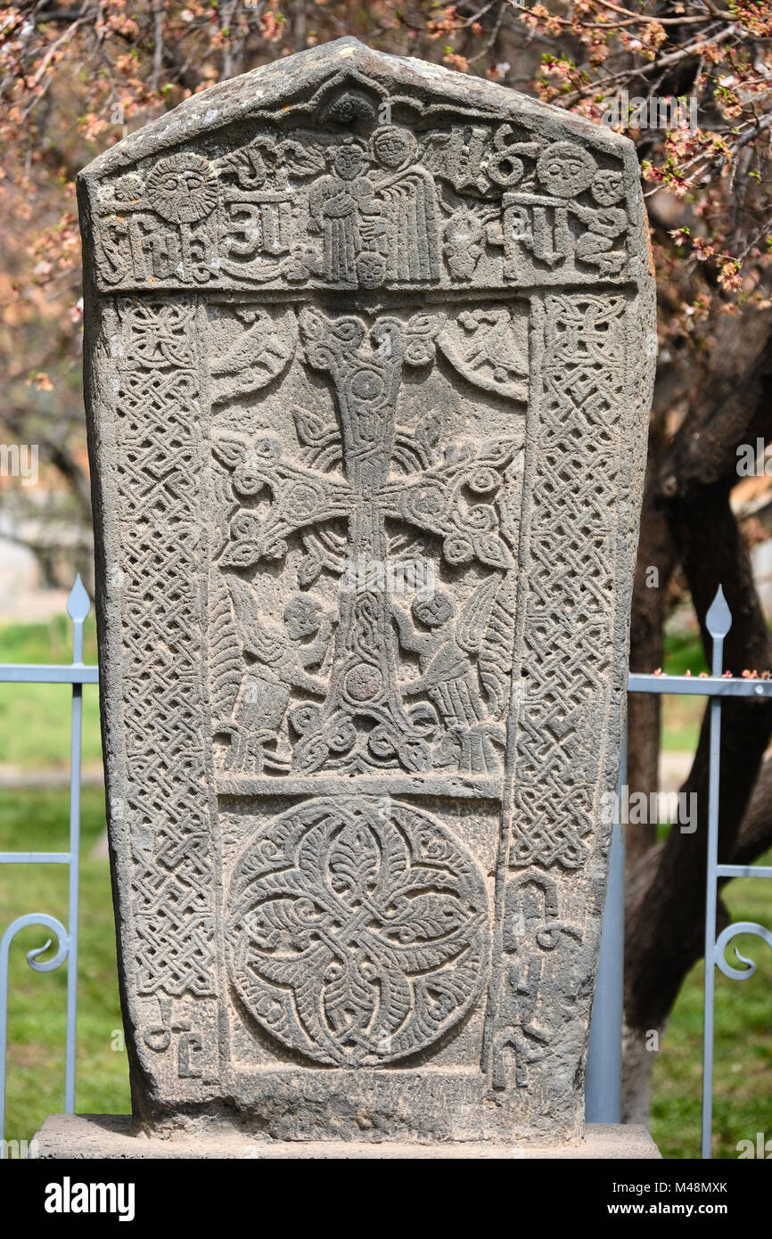 Khachkar, the sacred cross-stone Stock Photo - Alamy