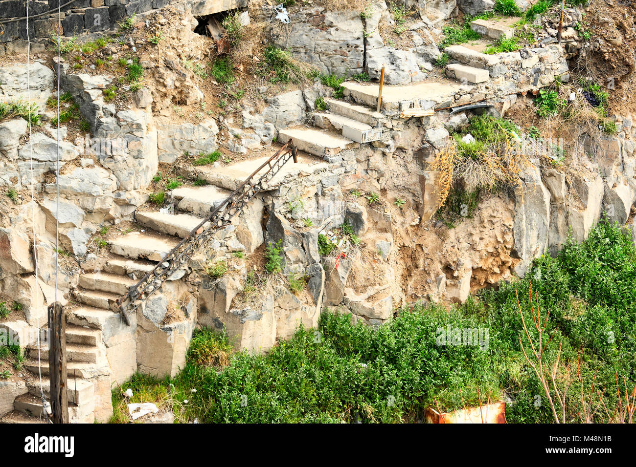 Steep trail with stone steps Stock Photo - Alamy