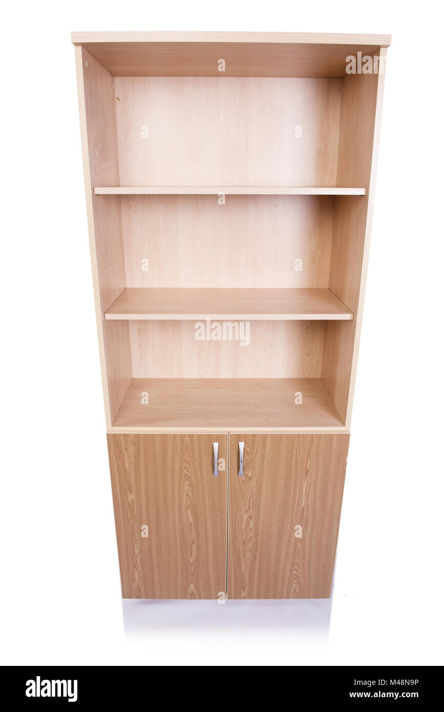Office cabinet shelf isolated on white background Stock Photo - Alamy