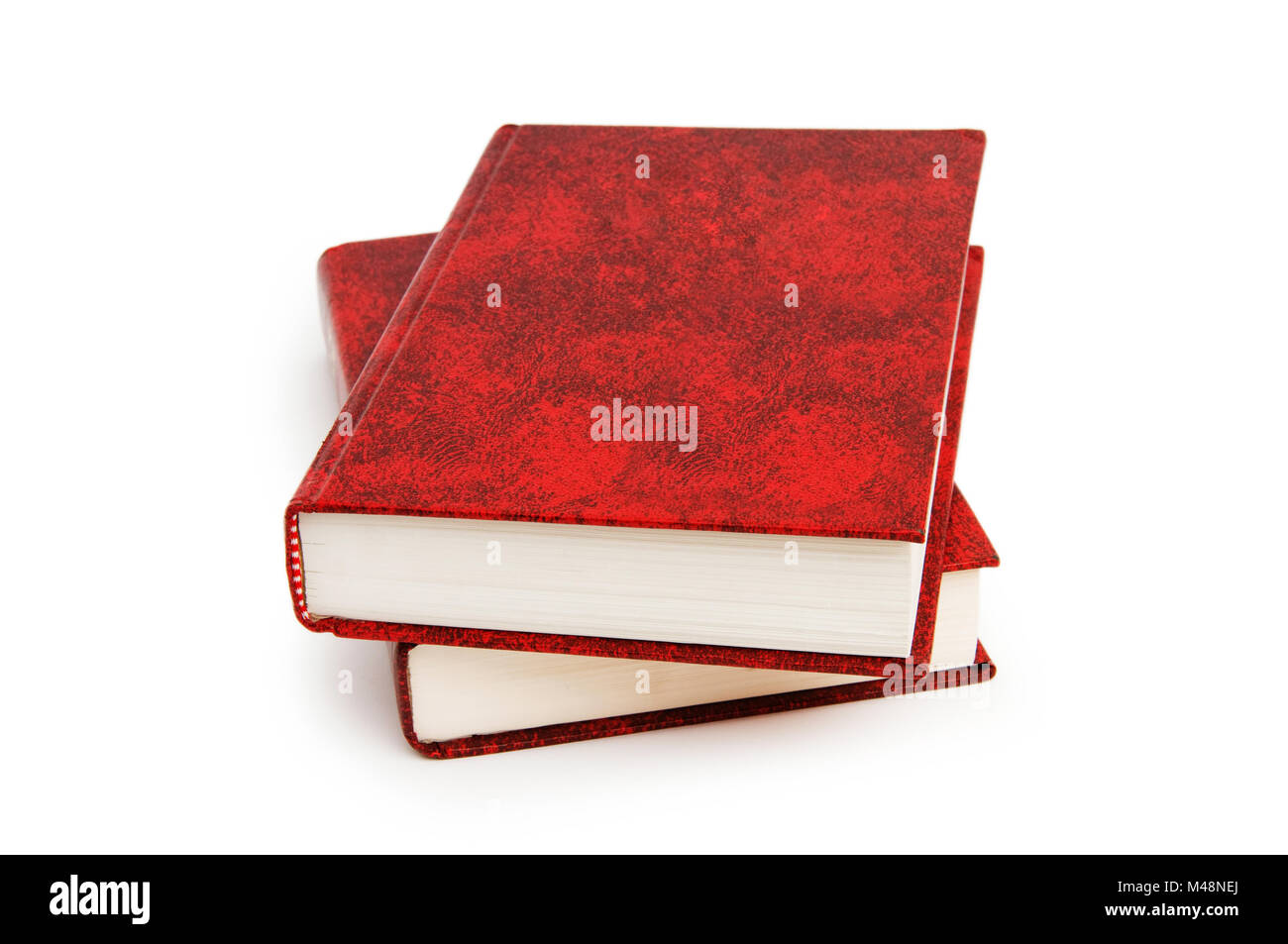 Red cover book isolated on the white background Stock Photo - Alamy