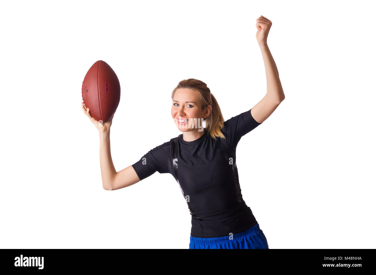 Female american quarterback hi-res stock photography and images - Alamy