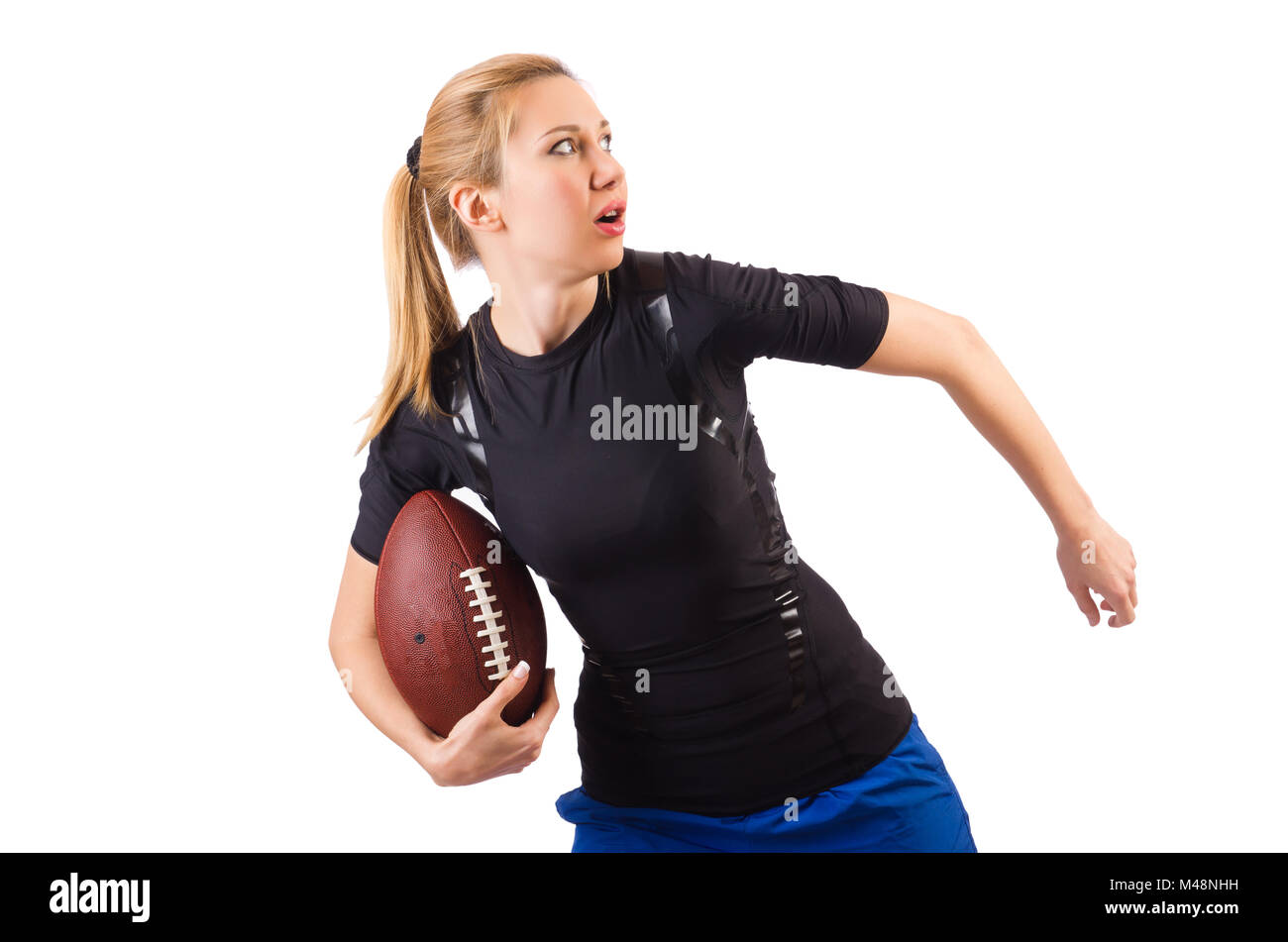 Female american quarterback hi-res stock photography and images - Alamy
