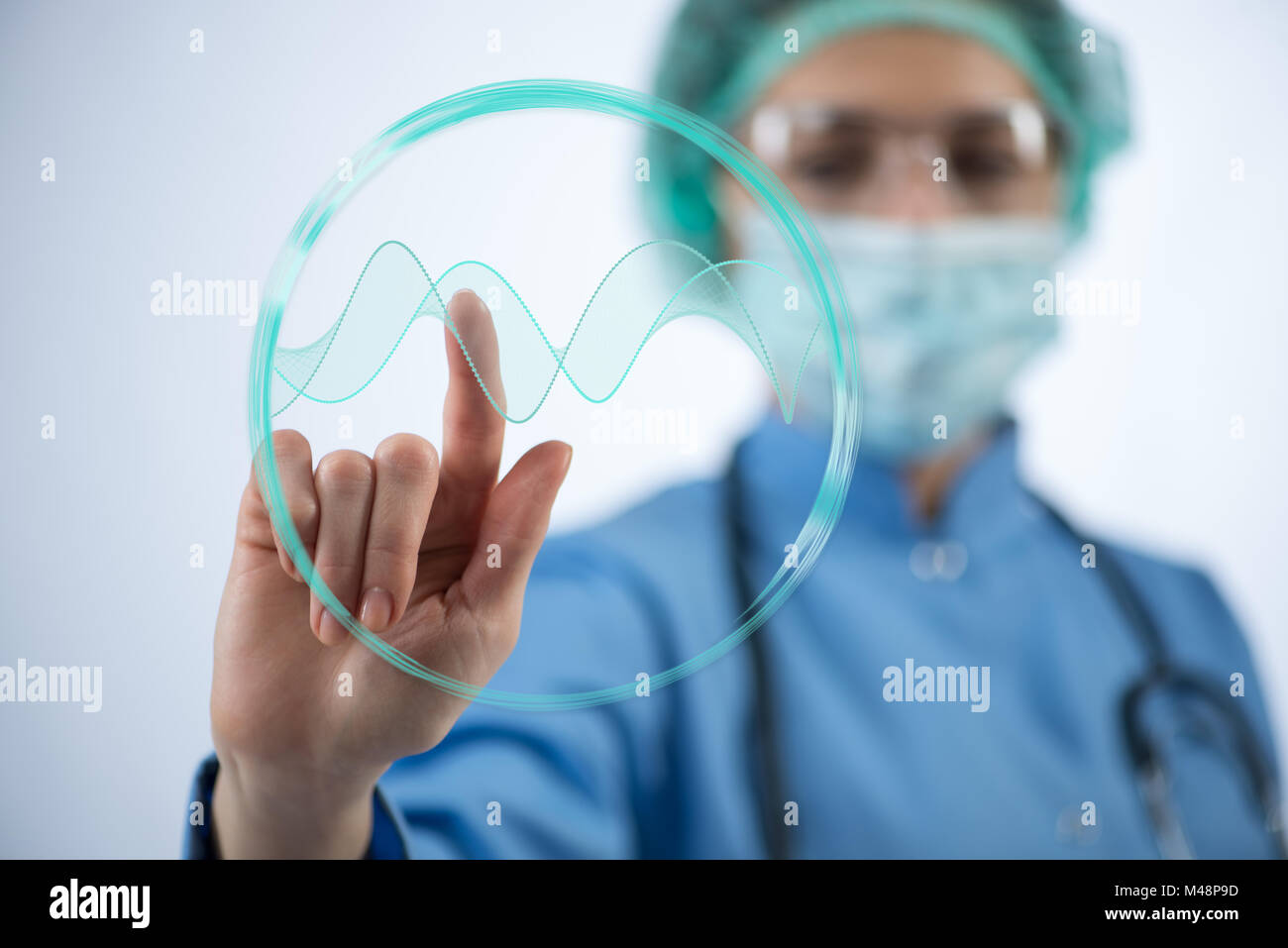 The female doctor with set of abstract elements Stock Photo - Alamy