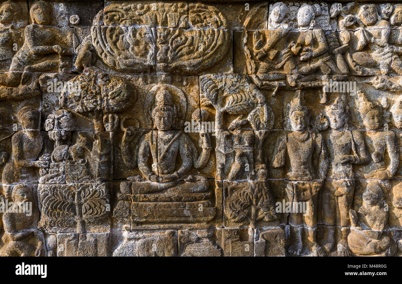 Bas relief at prambanan temple hi-res stock photography and images - Alamy