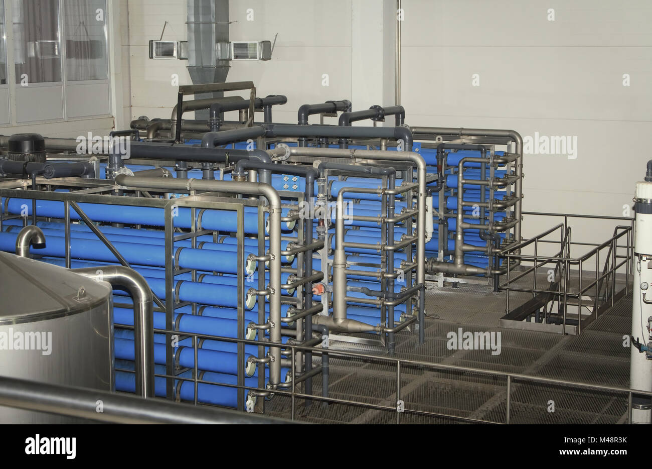filter system at a large beer company Stock Photo - Alamy
